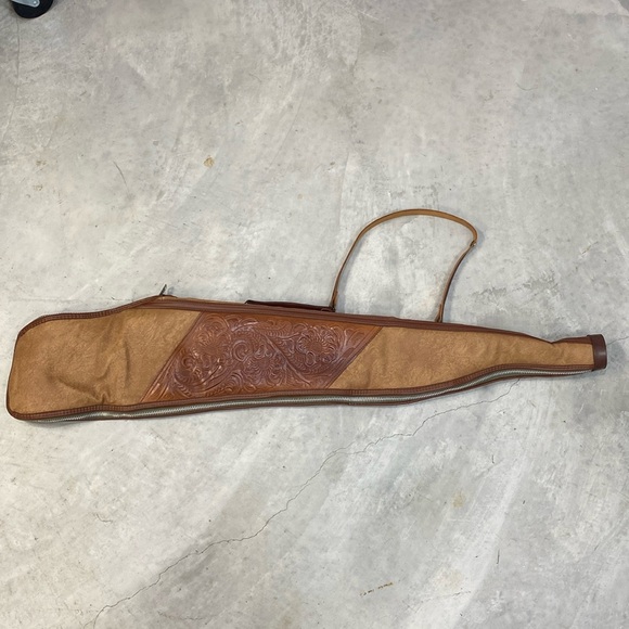 Como Vintage | Accessories | Vintage Leather Tooled Rifle Case Length ...